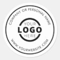 Custom Color Promotional Business Logo Branded Classic Round Sticker ...