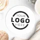 Custom Color Promotional Business Logo Branded Round Paper Coaster | Zazzle