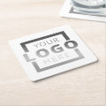 Custom Color Promotional Business Logo Branded Square Paper Coaster ...