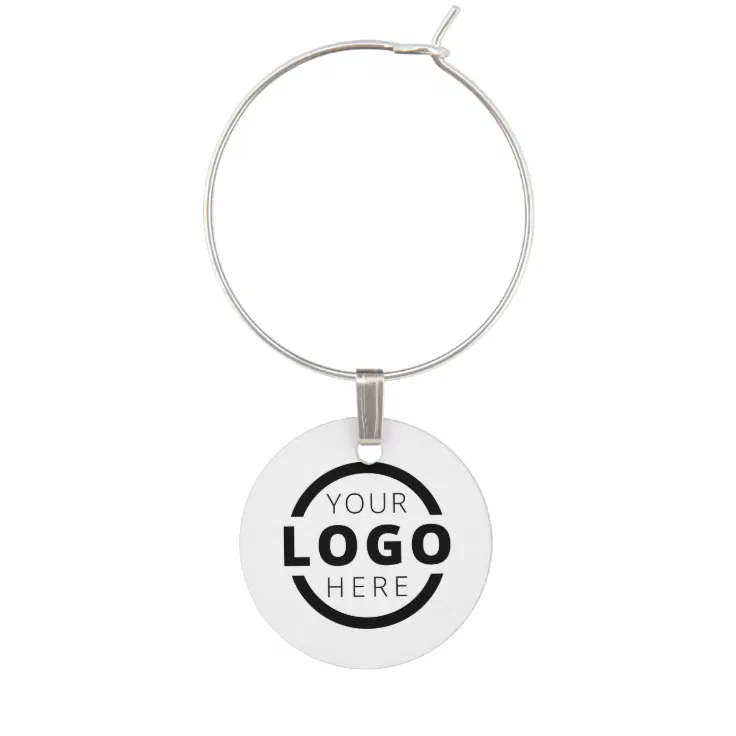 Custom Color Promotional Business Logo Branded Wine Charm | Zazzle