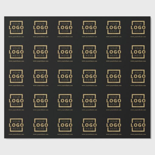 Custom Color Promotional Business Logo Branded Wrapping Paper | Zazzle