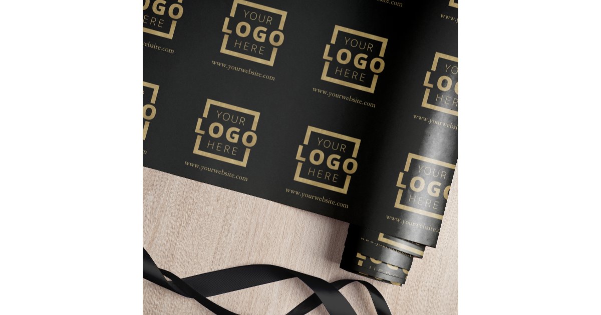 Custom Color Promotional Business Logo Branded Wrapping Paper | Zazzle