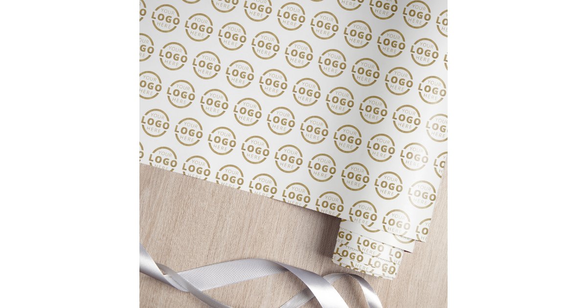 Custom Color Promotional Business Logo Branded Wrapping Paper | Zazzle