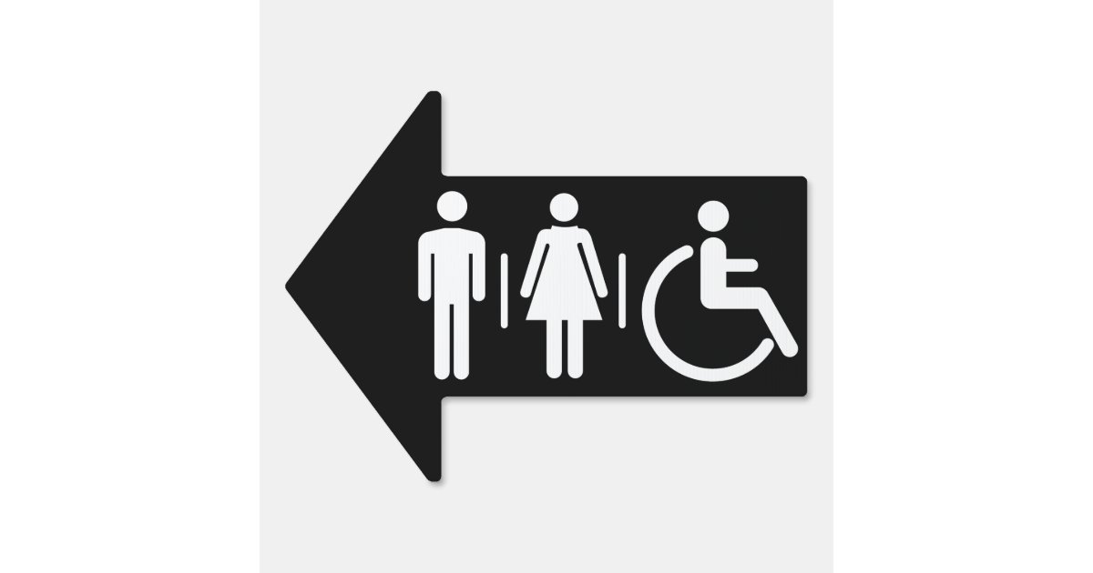 Custom Color Restroom / Toilets Sign | Zazzle