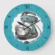 Custom color retro stand mixer girly kitchen clock | Zazzle
