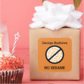 Custom Color Sesame Allergy Personalized Kids Square Sticker | Zazzle
