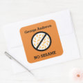 Custom Color Sesame Allergy Personalized Kids Square Sticker | Zazzle