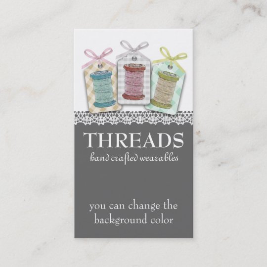 Custom color spools of thread sewing seamstress business card | Zazzle.com