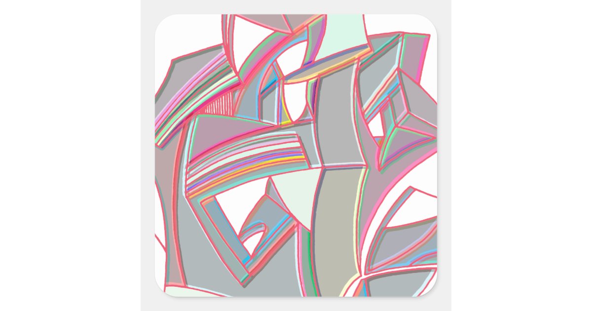 Custom Color Square Sticker | Zazzle