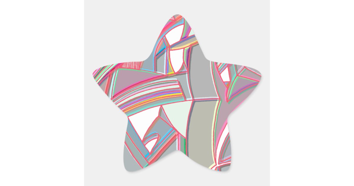 Custom Color Star Sticker | Zazzle