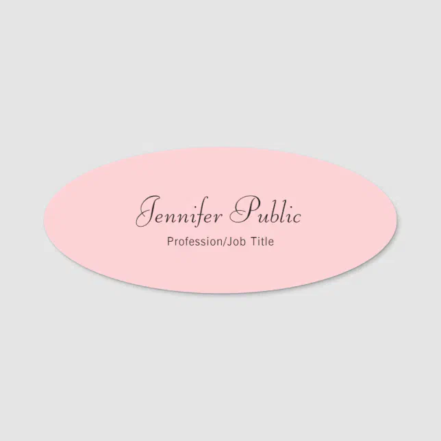 Custom Color Text Font Handwritten Template Name Tag | Zazzle