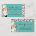 Custom color woman chef blonde catering business card | Zazzle