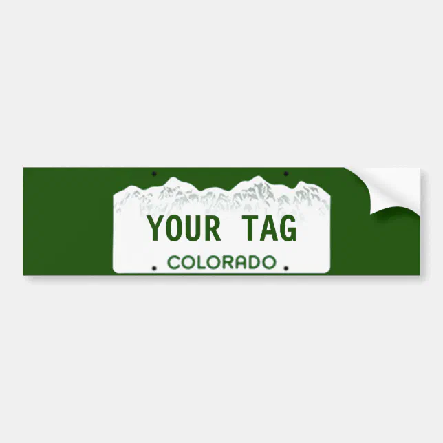Custom Colorado License Plate Bumper Sticker | Zazzle