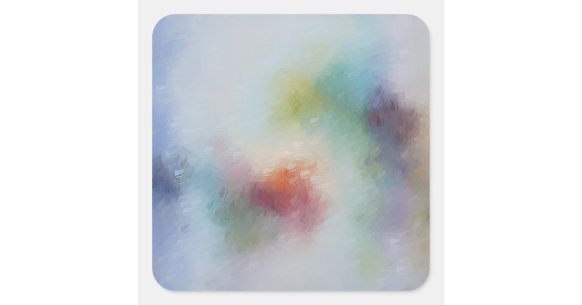 Custom Colorful Blank Template Modern Abstract Art Square Sticker | Zazzle