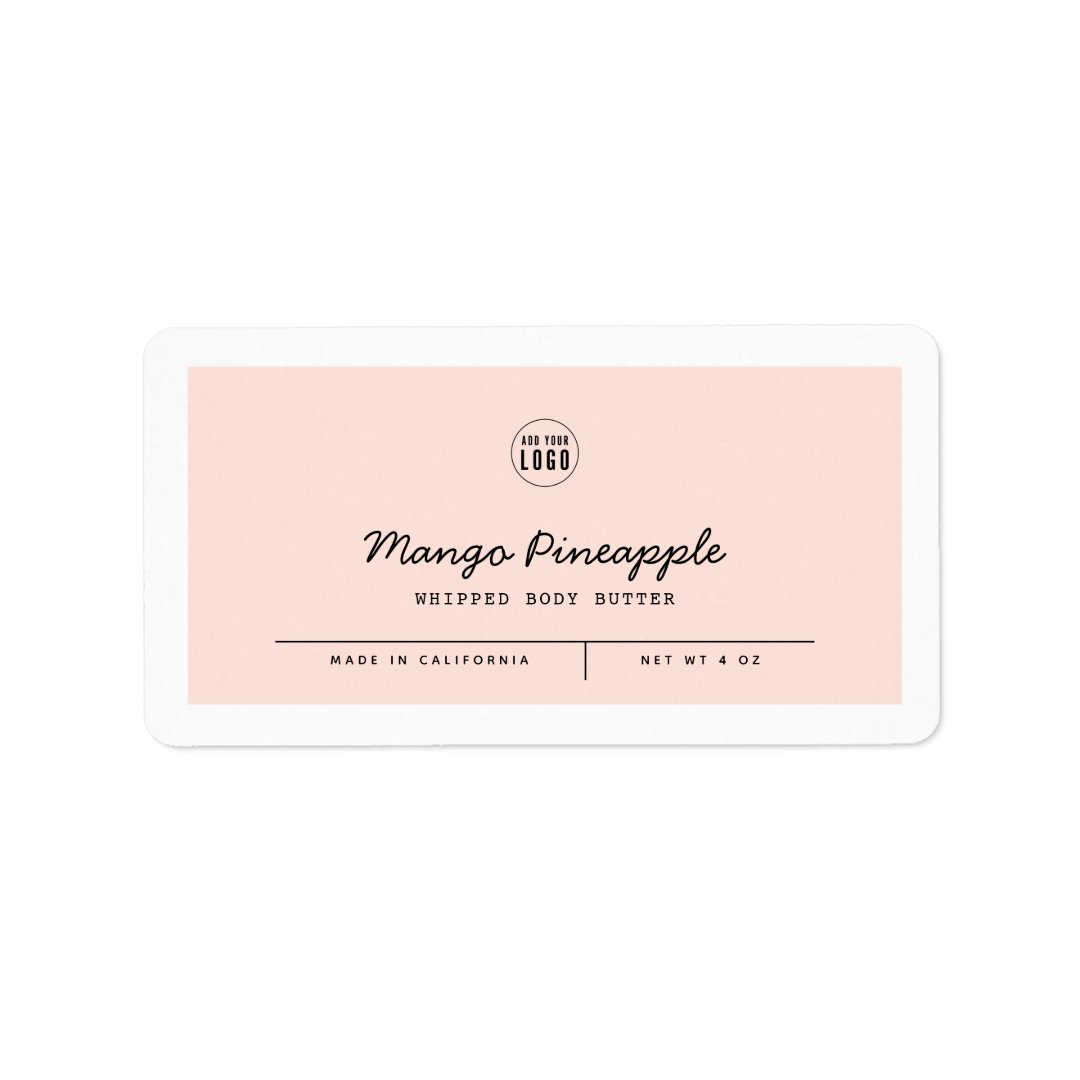 Custom Colors Add Logo Script Lines Product Label | Zazzle