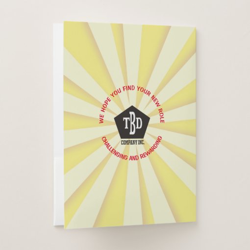 Custom colors onboarding new employee welcome pocket folder | Zazzle