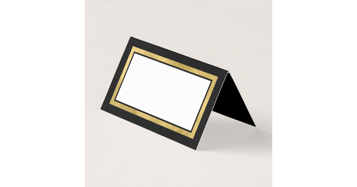 Custom Colors with Classic Gold Border Place Card | Zazzle.com
