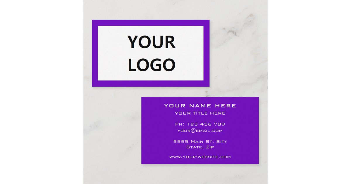 Custom Colors Your Own Design Business Card | Zazzle