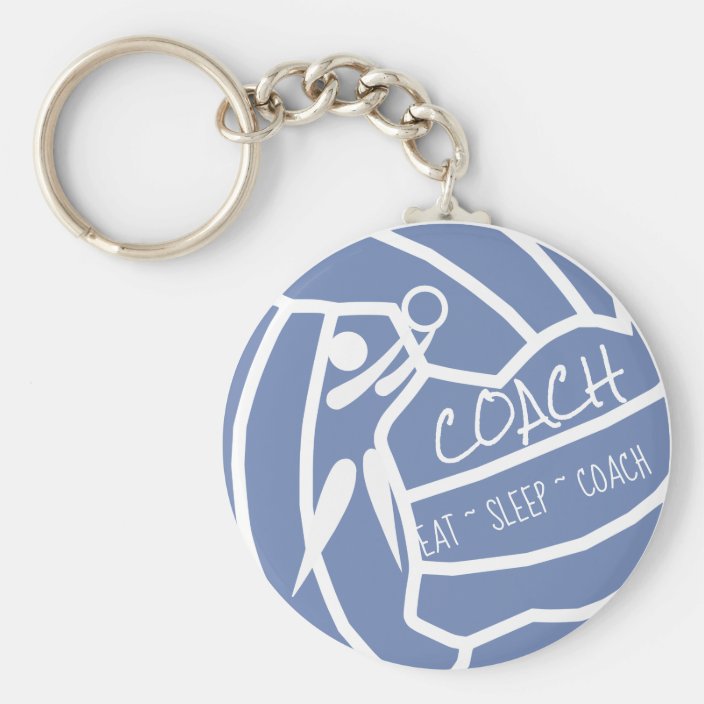 Custom Colour Personalised Netball Coach Keychain | Zazzle