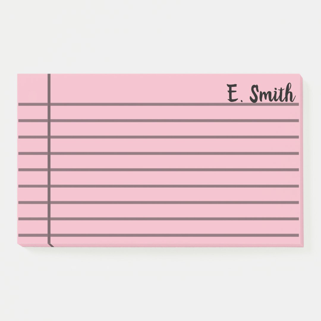 Custom Colour Personalized Large Post-it Notes | Zazzle