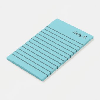 Custom Colour Personalized Lined Sticky Notes | Zazzle
