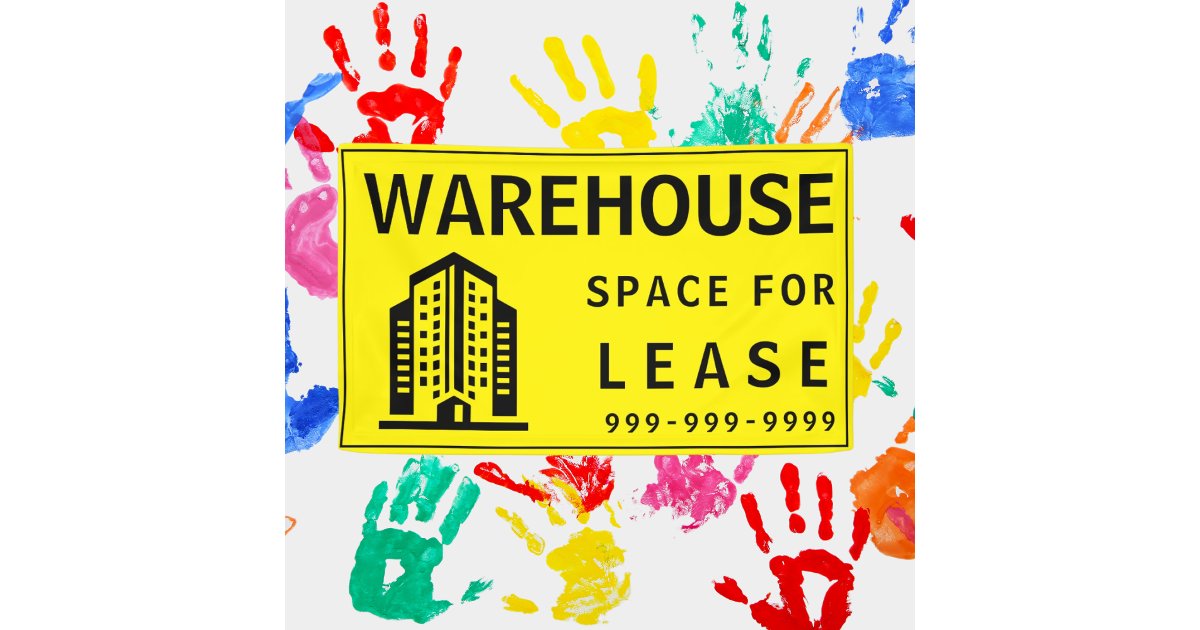 Custom Commercial Warehouse Space for Lease Banner | Zazzle