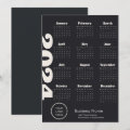 Custom Company 2024 Calendar Black And White Program | Zazzle