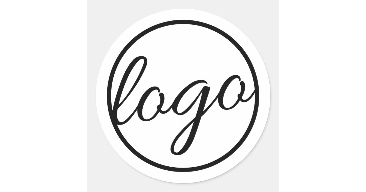 Custom Company Branding Logo Business Classic Round Sticker | Zazzle