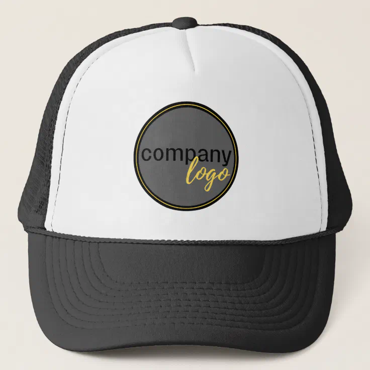 CUSTOM COMPANY BUSINESS BRANDED LOGO UNIFORM TRUCKER HAT | Zazzle