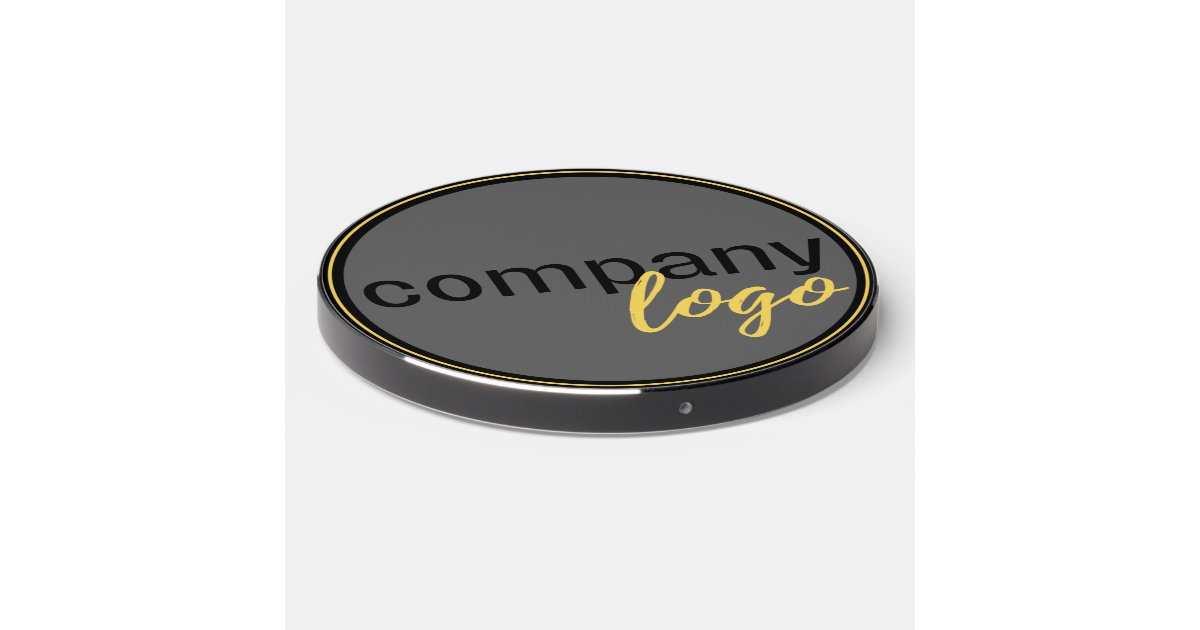 CUSTOM COMPANY BUSINESS BRANDED LOGO WIRELESS CHARGER | Zazzle