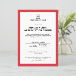 Custom Company Business Corporate Event Party Red Invitation | Zazzle