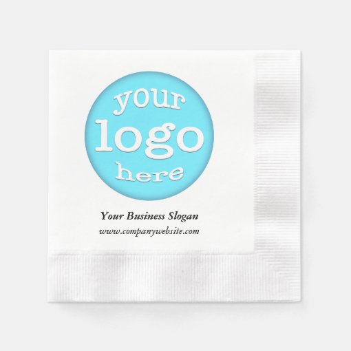 Custom Company Business Event Logo Promotion Paper Napkins | Zazzle
