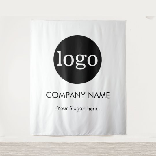 Custom Company business Logo Backdrop For Events | Zazzle.com