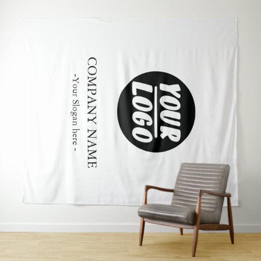 Custom company business logo Backdrop For Events | Zazzle
