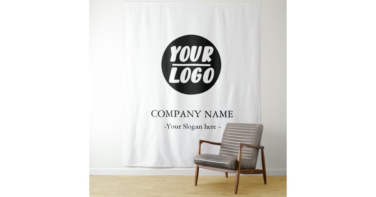 Custom company business logo Backdrop For Events | Zazzle