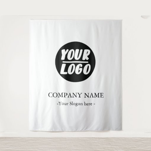 Custom company business logo Backdrop For Events | Zazzle