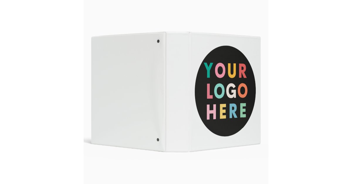 Custom Company Business Logo Branded 3 Ring Binder | Zazzle