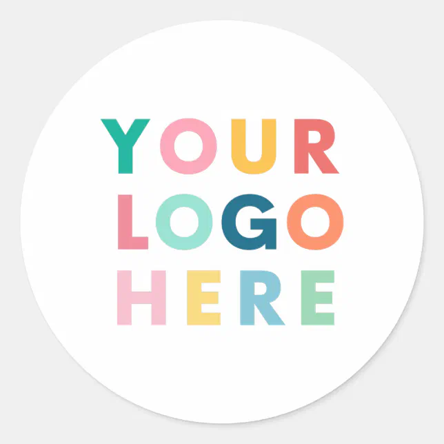 Custom Company Business Logo Branded Classic Round Sticker | Zazzle
