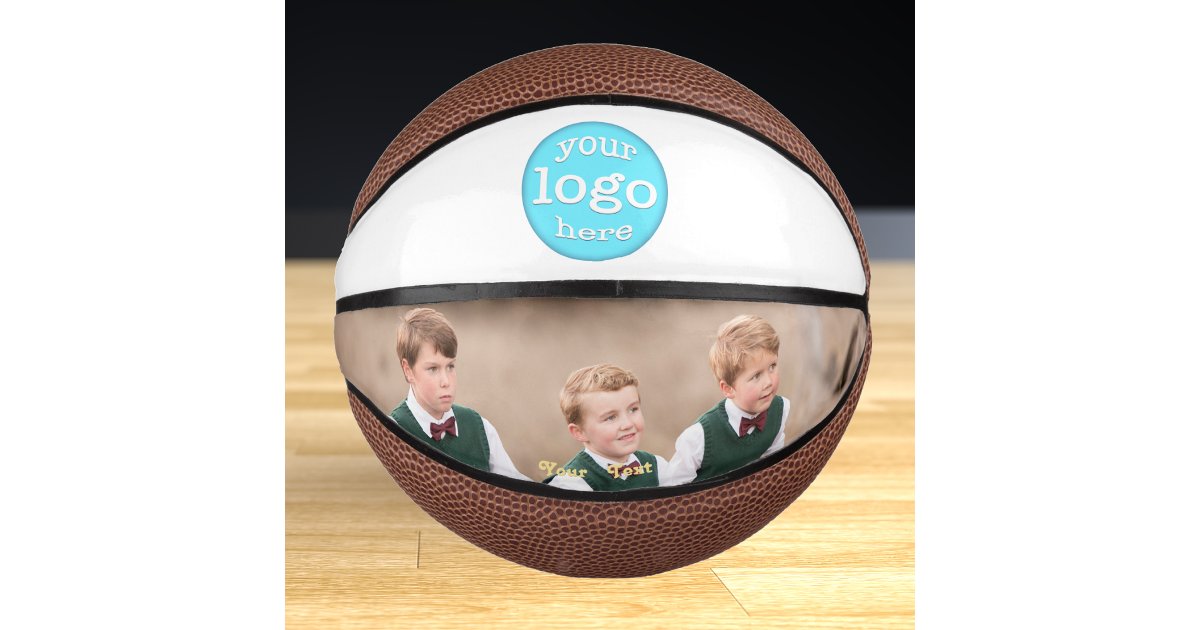 Custom Company Business Logo Corporate Team Photo Mini Basketball | Zazzle