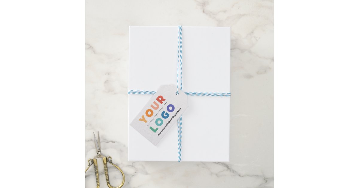 Custom Company Business Logo Gift Tags | Zazzle