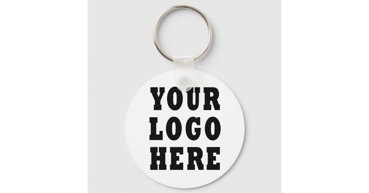 Custom Company Business Logo Keychain | Zazzle
