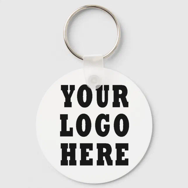 Custom Company Business Logo Keychain | Zazzle