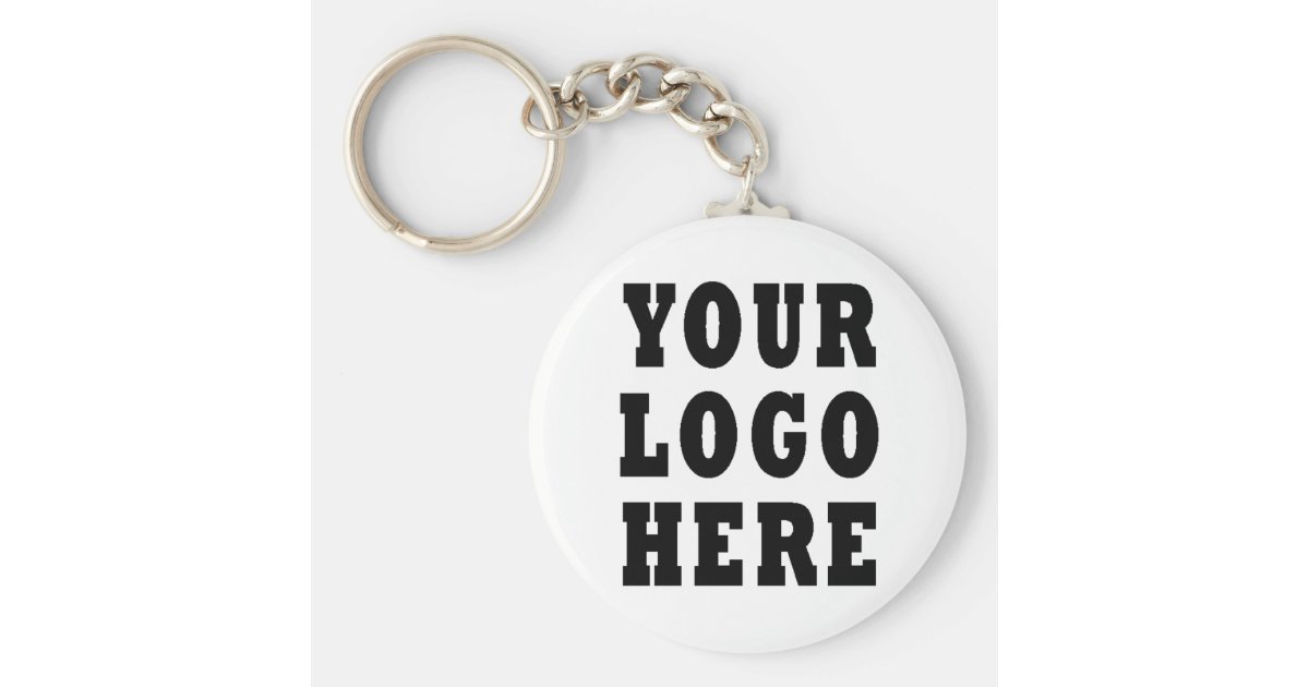 Custom Company Business Logo Keychain | Zazzle