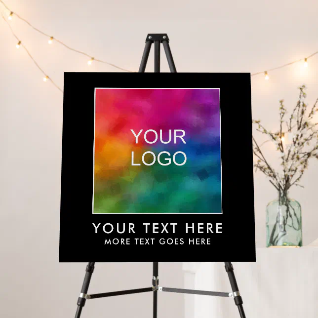 Custom Company Business Logo Name Simple Template Foam Board | Zazzle