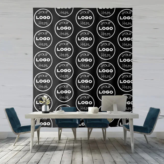 Custom Company Business Logo Professional Backdrop | Zazzle