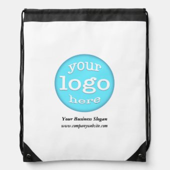 Custom Company Business Logo Promotion Employee Drawstring Bag | Zazzle