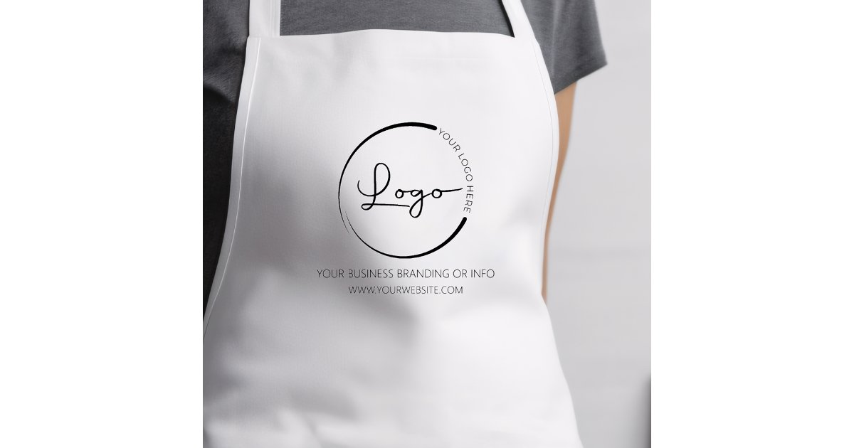 Custom Company Business Logo Promotional Adult Apron | Zazzle