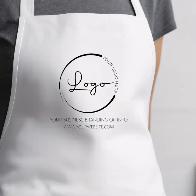 Custom Company Business Logo Promotional Adult Apron | Zazzle