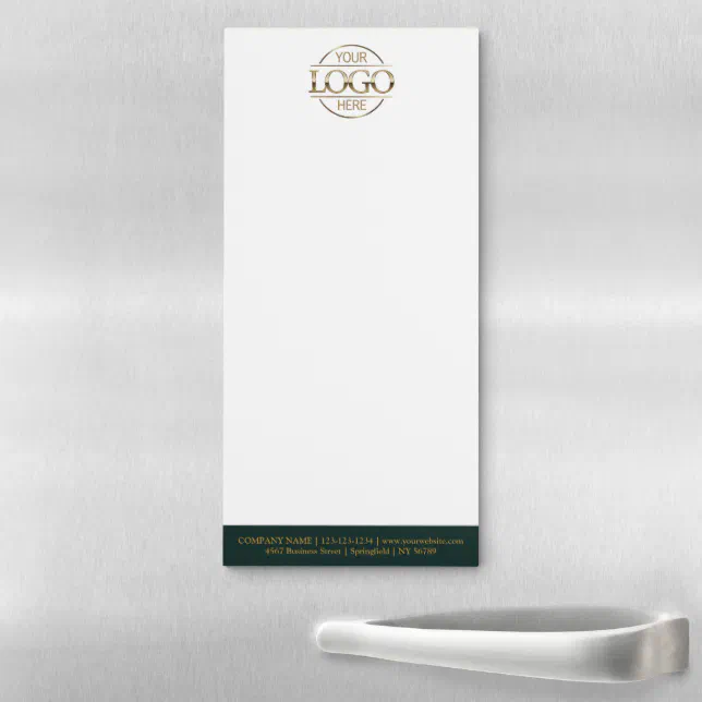 Custom Company Business Logo Promotional Branding Magnetic Notepad | Zazzle