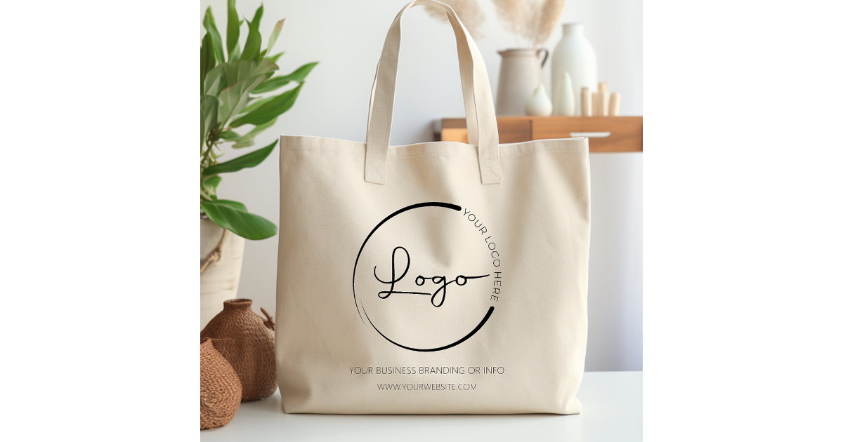 Custom Company Business Logo Promotional Large Tote Bag | Zazzle